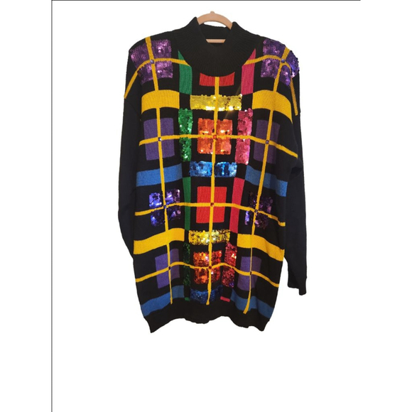 I.B. Diffusion | Sweaters | Vintage Ib Diffusion Colorful Sequin ...